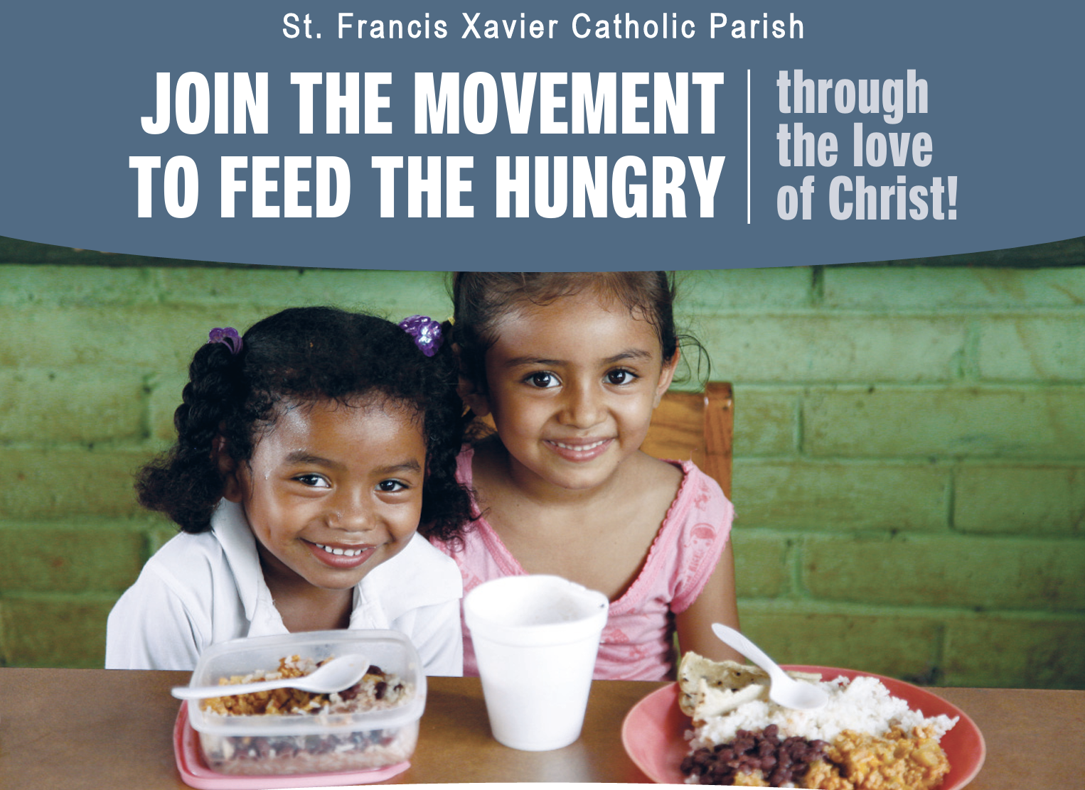 Pack food to feed a hungry child - St. Francis Xavier